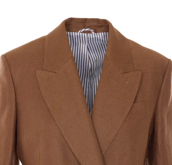 Brunello Cucinelli Double Breasted Jacket - Brown