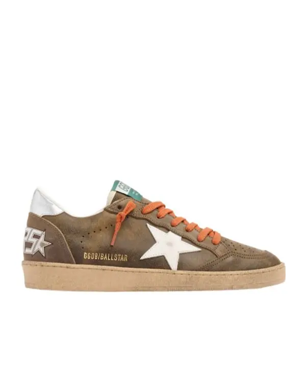 GOLDEN GOOSE Ballstar Waxed Suede Sneakers - Nude