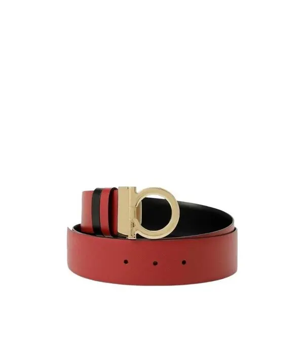 FERRAGAMO Double-sided Logo Buckle Belt - Brown