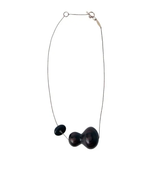 Max Mara Gourd-shaped Pendant Necklace - Black