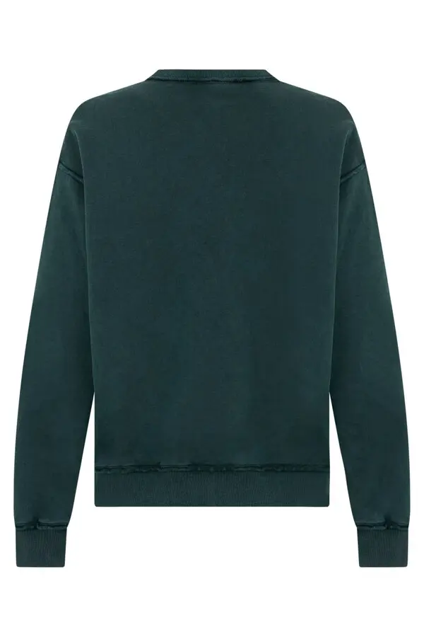 Dolce & Gabbana Crewneck Sweatshirt With Vintage Effect Logo Patch - No