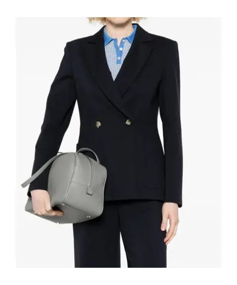 Harris Wharf London Notched Lapel Double-breasted Blazer