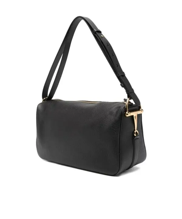 Gucci Half Horsebit Large Shoulder Bag - Black