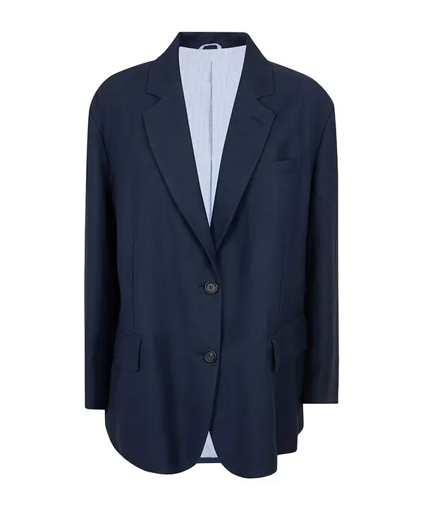Brunello Cucinelli Single Breasted Blazer - Black