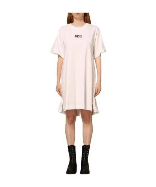 DIESEL® Logo Midi T-shirt Dress - White