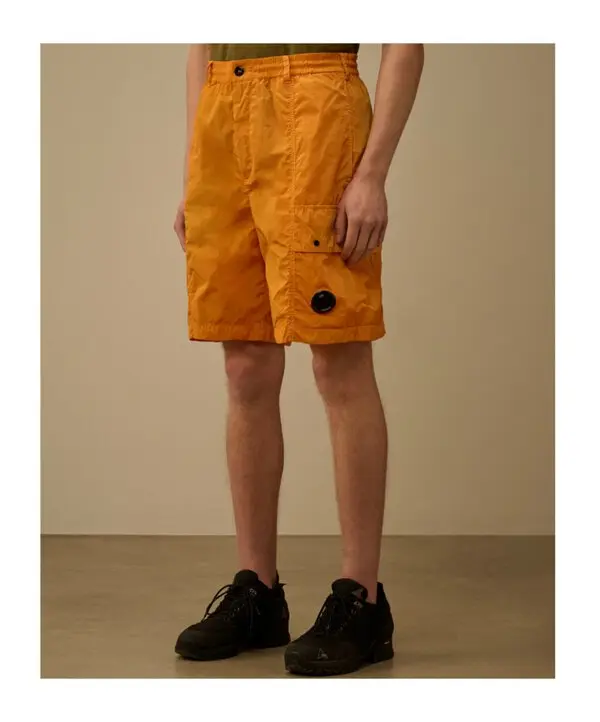 C.P. COMPANY Cargo Shorts With Lens Detail - Orange