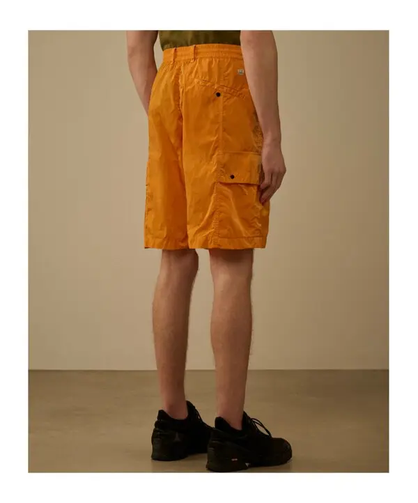C.P. COMPANY Cargo Shorts With Lens Detail - Orange