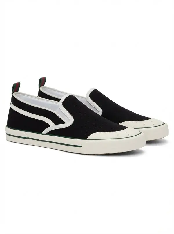 Gucci Two-toned Slip-on Sneakers - White