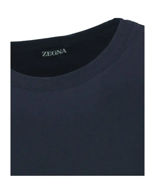 Zegna Crew-neck Short-sleeve T-shirt - Black