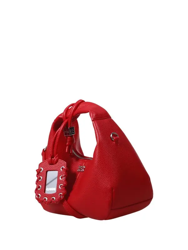 GANNI Mini Hobo Eyelet Tote Bag - Red