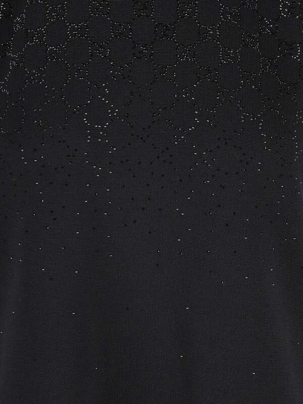 Gucci Embellished Gg Knit Dress