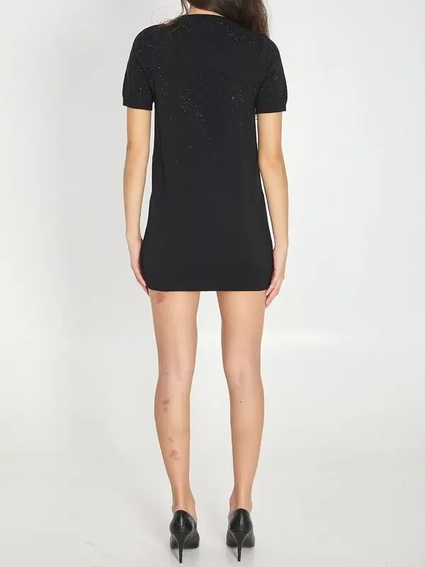 Gucci Embellished Gg Knit Dress