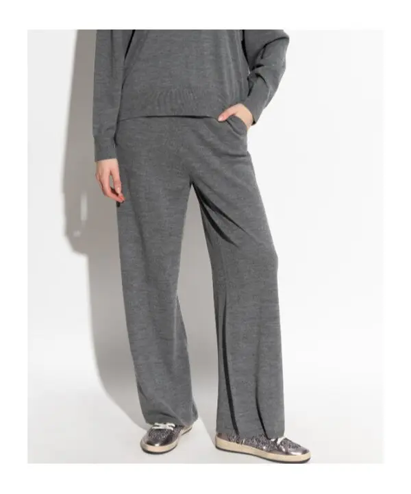ANINE BING Ribbed Pocket Trousers - Gray