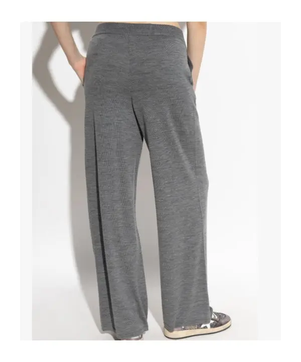 ANINE BING Ribbed Pocket Trousers - Gray