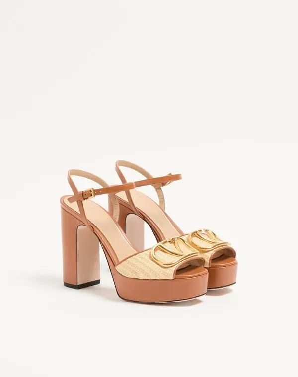 Valentino Garavani Vlogo Signature Platform Sandals - Multicolor