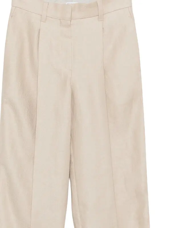 Brunello Cucinelli Pleated Wide-leg Trousers