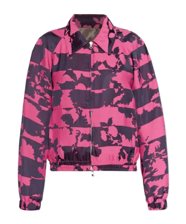 Dries Van Noten Printed Long Sleeve Casual Jacket