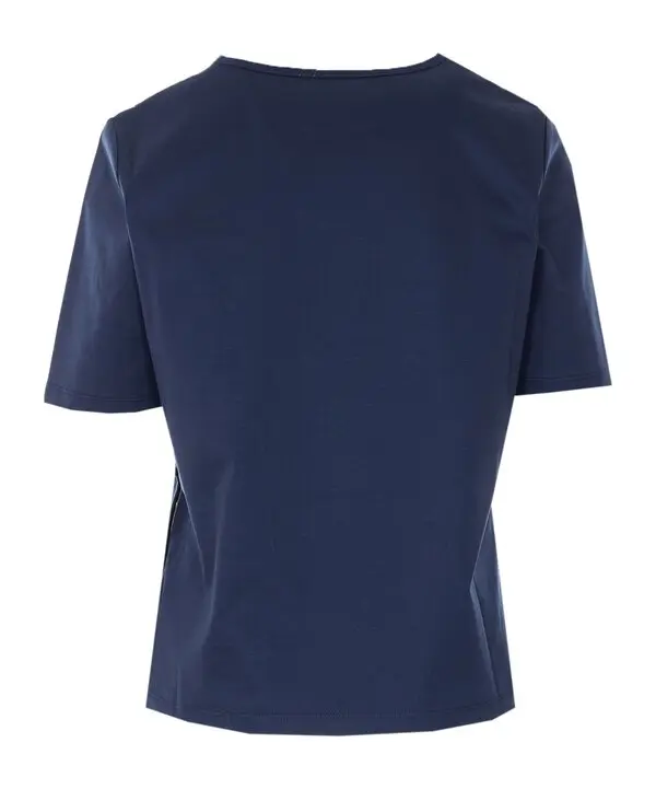 Herno Short-sleeved Crewneck T-shirt With Gold-tone Hardware - Blue