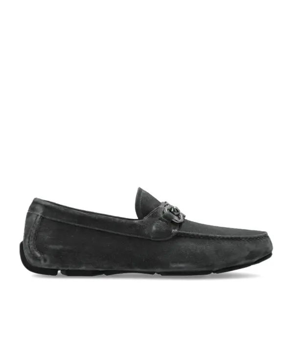 FERRAGAMO Horsebit Loafers - Grey