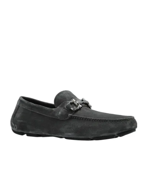FERRAGAMO Horsebit Loafers - Grey