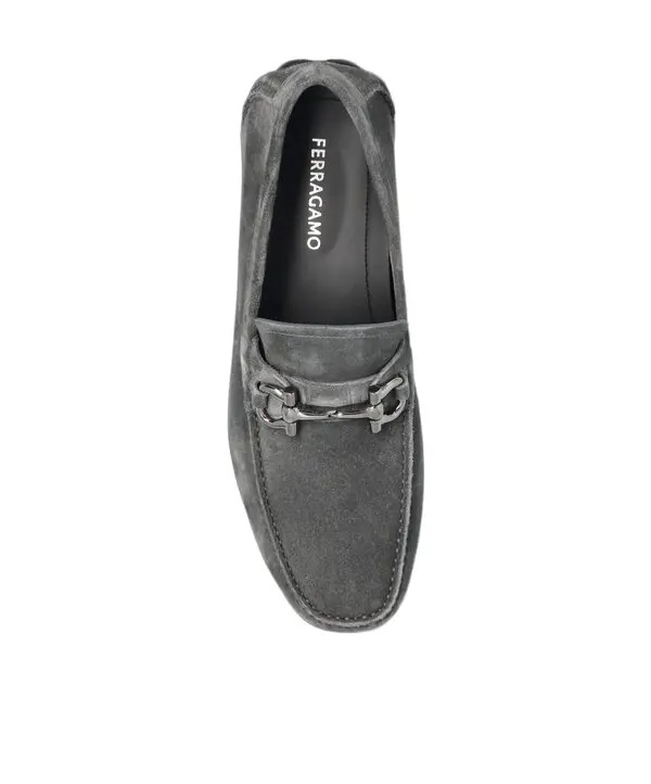 FERRAGAMO Horsebit Loafers - Grey