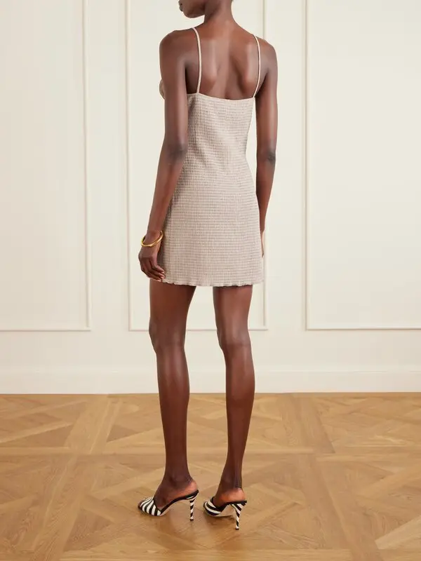 Magda Butrym Floral Appliqué Mini Dress - Nude