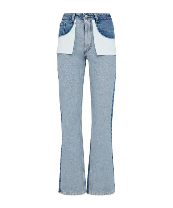 MAISON MARGIELA High Rise Straight Jeans - Blue