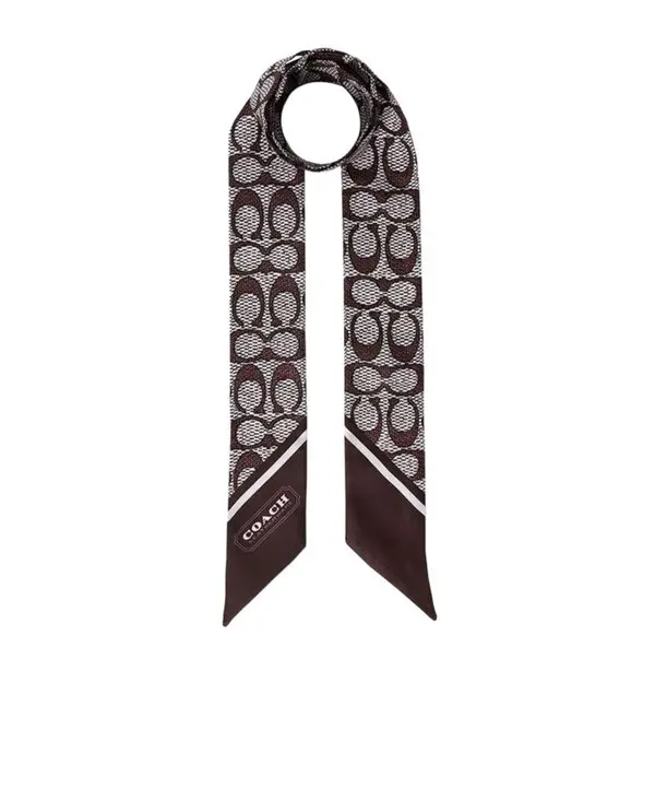 COACH Pointed Silk Scarf - Black
