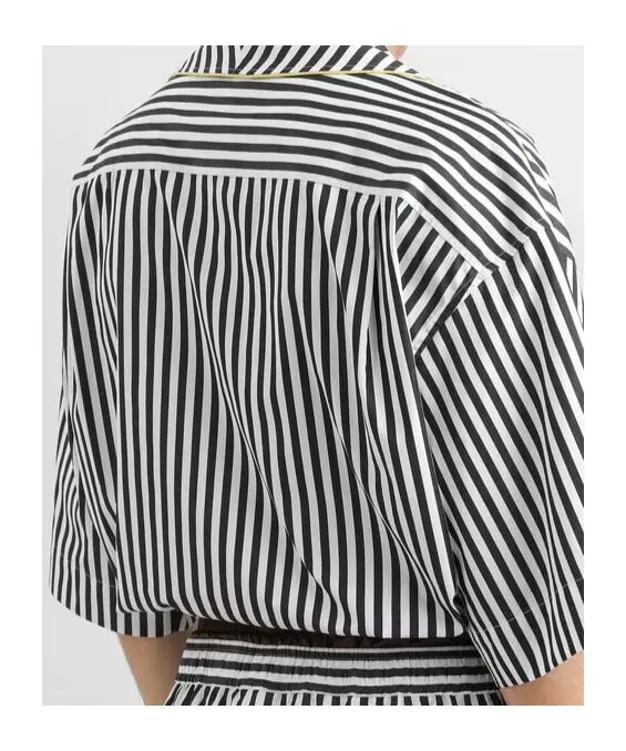 Dolce & Gabbana Dolce Gabbana Striped Poplin Shirt - Black