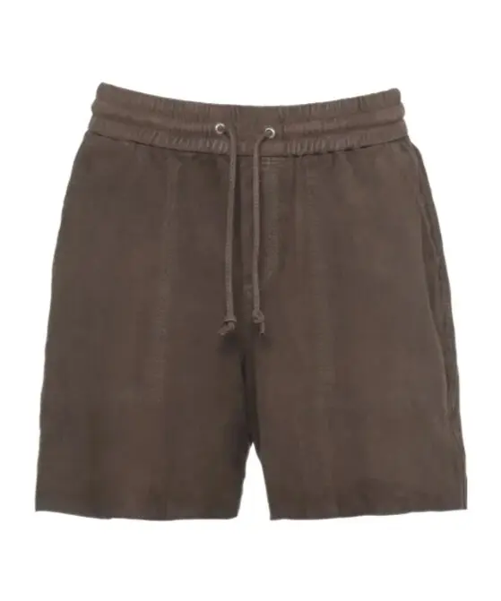 P.a.r.o.s.h Drawstring Suede Shorts - Brown