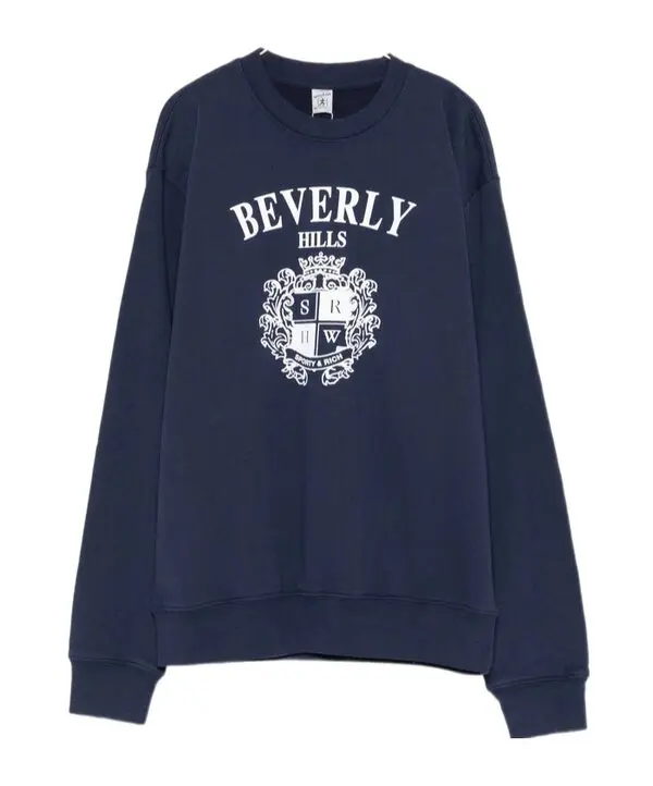 SPORTY  RICH Sporty & Rich Long Sleeve Sweatshirt With Graphic Detail