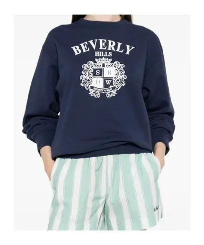 SPORTY  RICH Sporty & Rich Long Sleeve Sweatshirt With Graphic Detail
