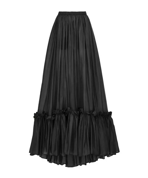Saint Laurent Nylon Prairie Skirt - Black