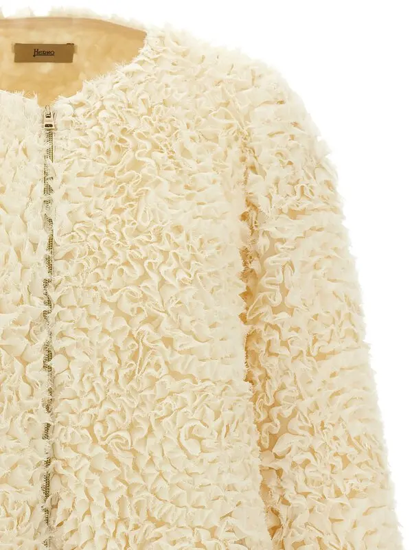Herno Mini Ruffle Tulle Jacket