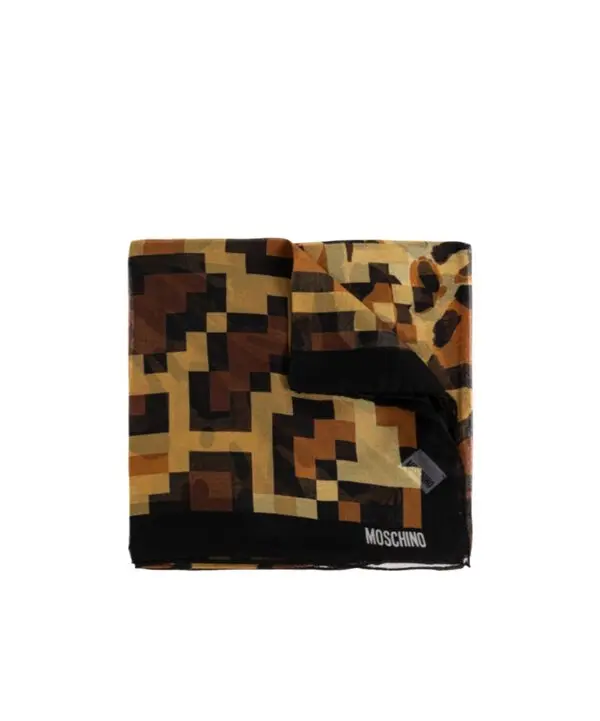 Moschino Geometric Printed Scarf - Black