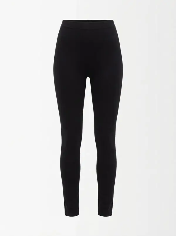 Gucci Silk Leggings With Seamless Cut-out Heel Detail