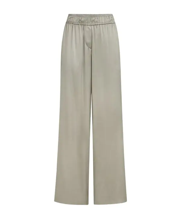 Brunello Cucinelli Palazzo Straight Leg Pants - Olive