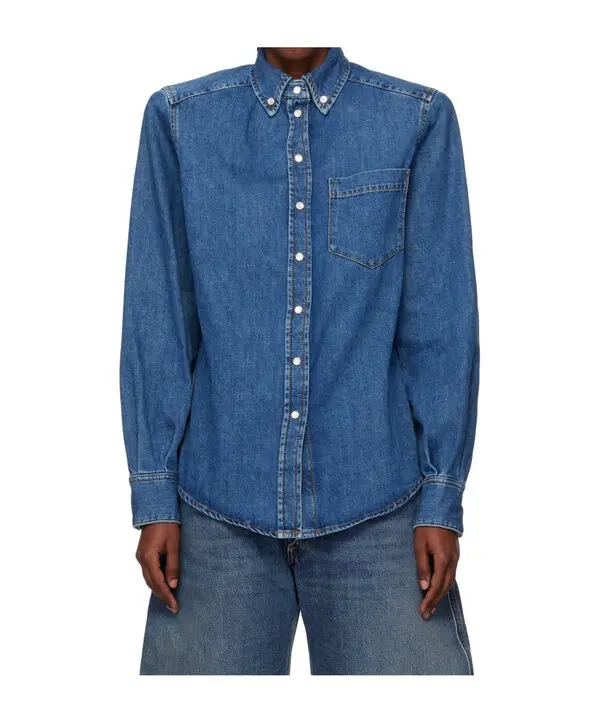 MUGLER Denim Power Shirt