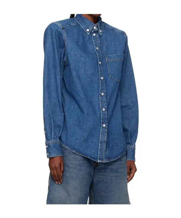 MUGLER Denim Power Shirt