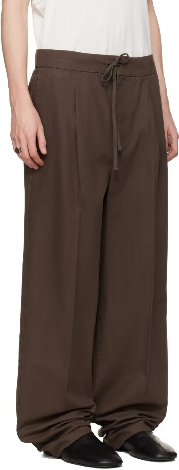 Fear Of God Pleated Loose Fit Trousers - Brown