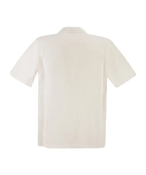 Peserico Short-sleeve Bowling Shirt - White