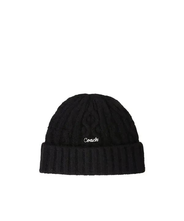COACH Chunky Knit Beanie Hat