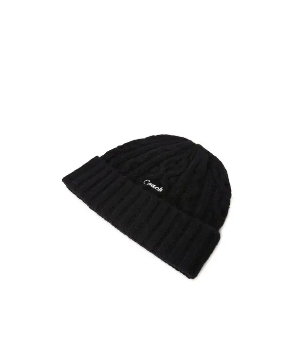 COACH Chunky Knit Beanie Hat