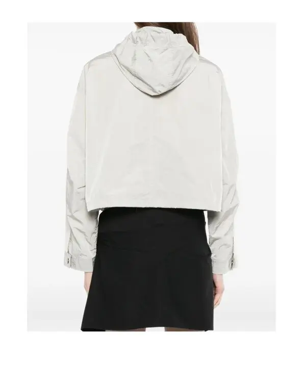 KIMHEKIM Long-sleeved Hooded Casual Jacket - Light Gray