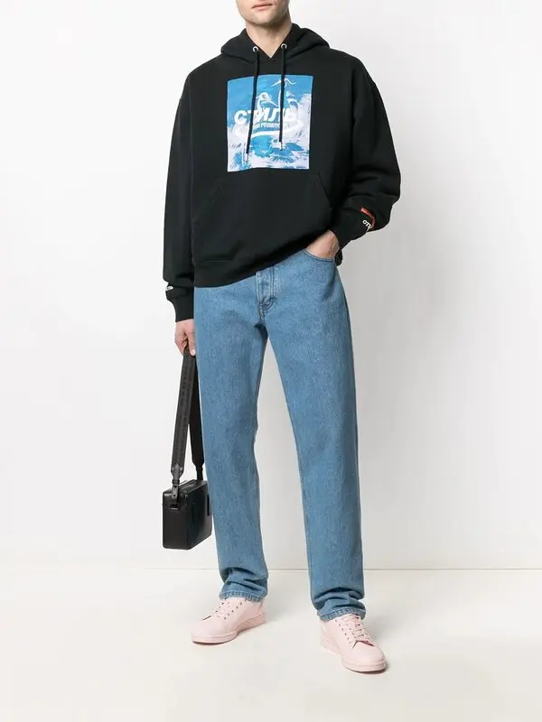 Heron Preston Logo Printed Hooded Sweater