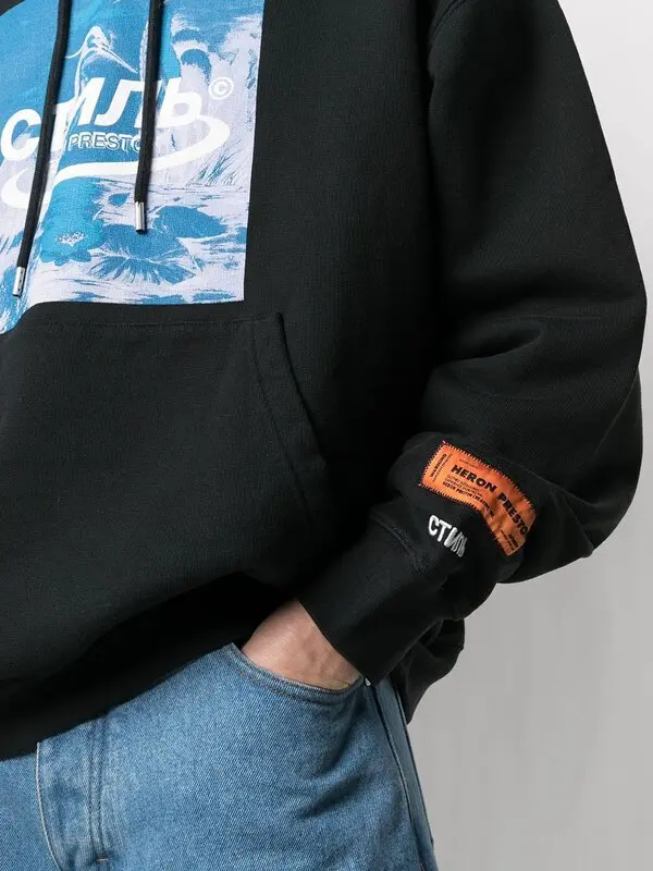 Heron Preston Logo Printed Hooded Sweater