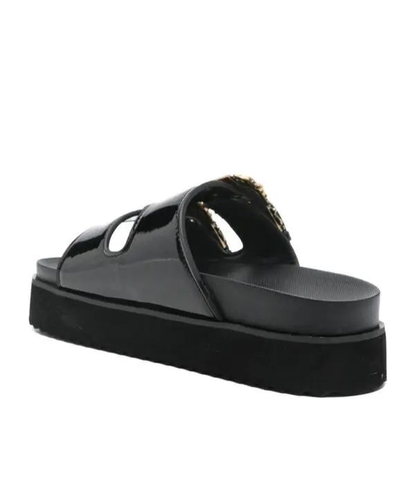 Versace Baroque Buckle Platform Slides