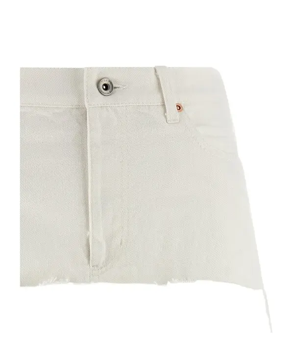 Sacai Asymmetric Denim Skirt - White