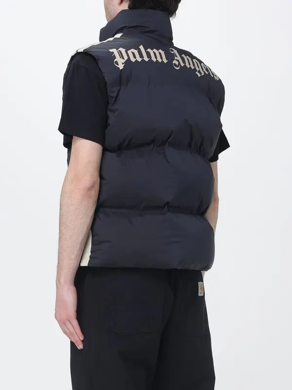 Palm Angels Classic Logo Track Down Vest - Black