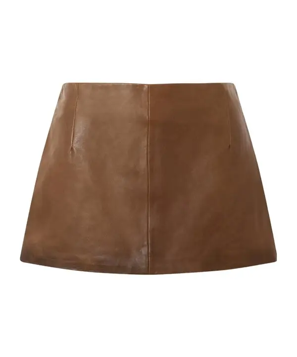 Nour Hammour Avery Leather Mini Skirt